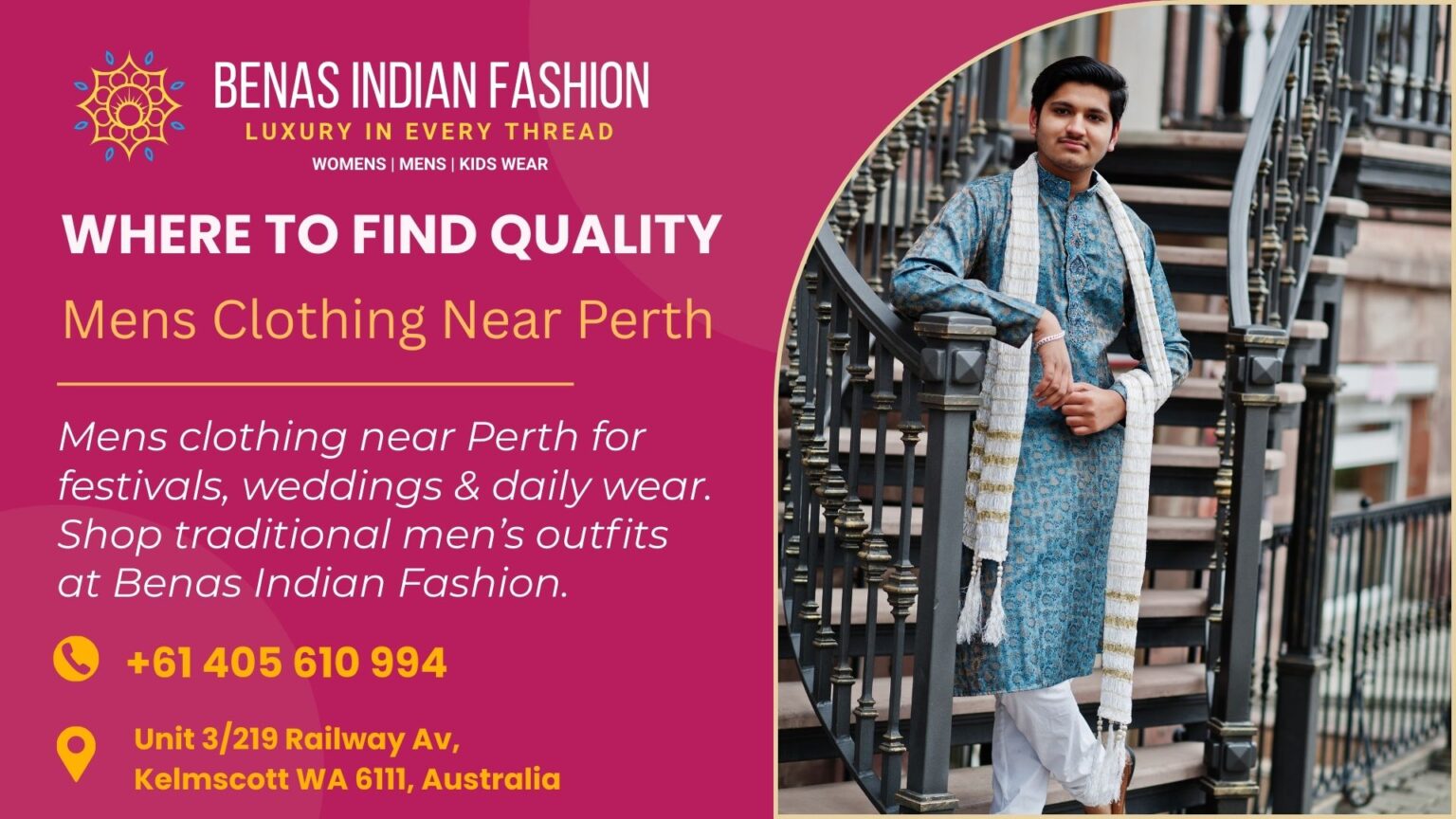 Mens Clothing Near Perth – Benas Indian Fashion